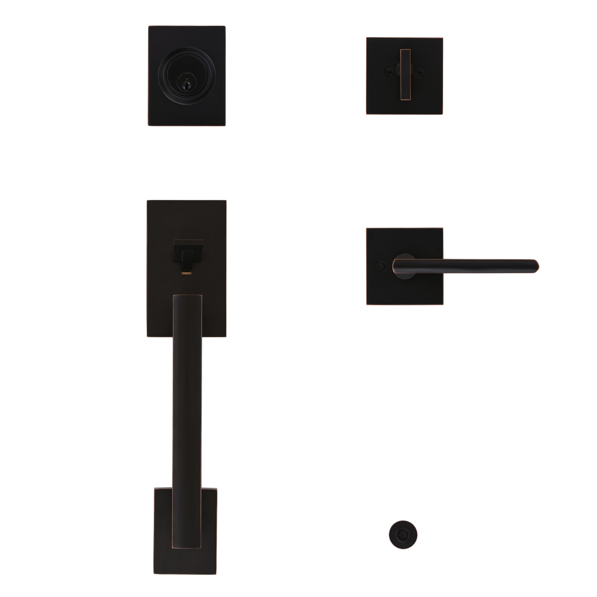 CozyBlock Single Door Handle Set with Single Cylinder Deadbolt ...