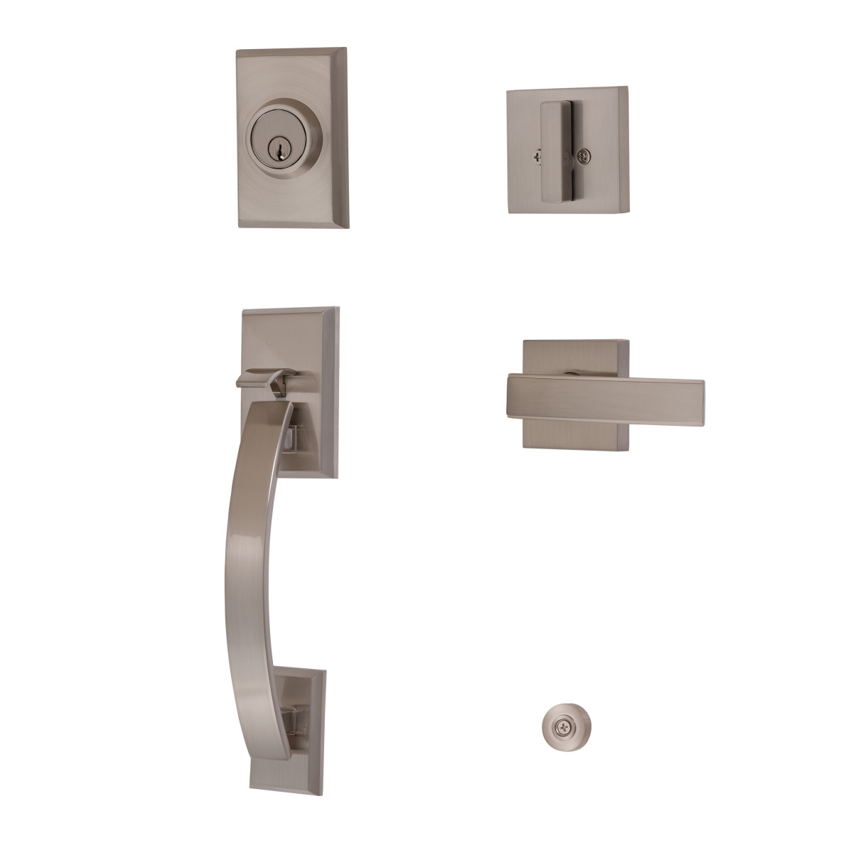 CozyBlock Single Door Handle Set with Single Cylinder Deadbolt ...