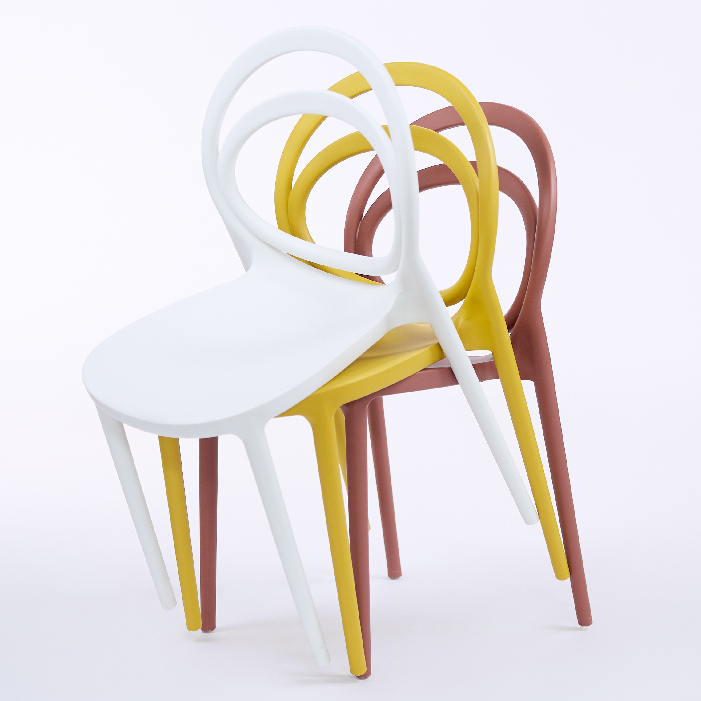 CozyBlock Luna Modern Bentwood Design Stackable Dining Chair for Both ...